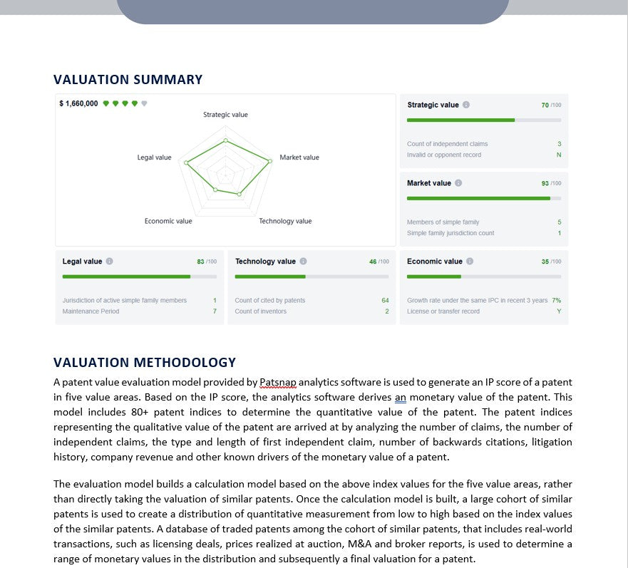 MRT Patents: Patent Valuation Example & Portfolio Valuation